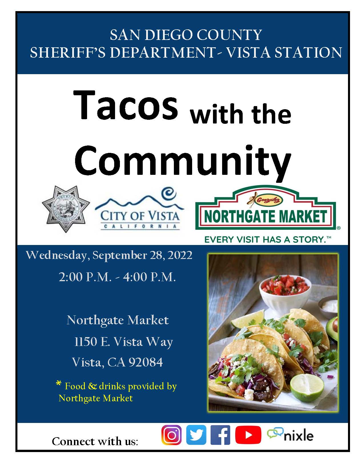 Vista Sheriff’s Tacos with the Community | North County Daily Star