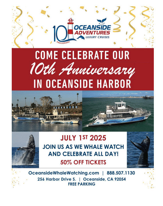 Oceanside Adventures Celebrates 10 years in Oceanside Harbor! | North ...